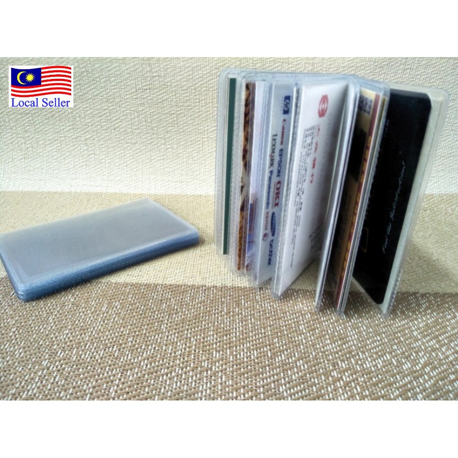 8/16/30 pages Plastic PVC Clear Card Holder ID Business Credit Card ...