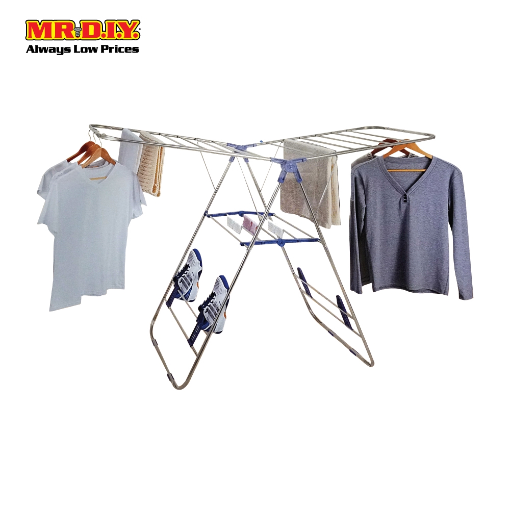 MR.DIY Premium Stainless Steel Foldable Clothes Drying Rack (146cm x ...