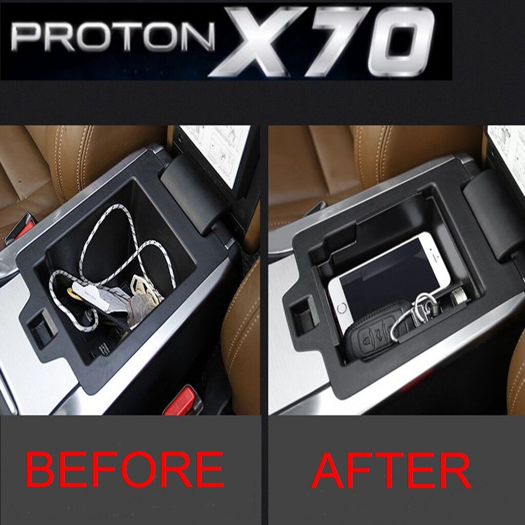Proton X70 Armrest Storage Box Center Console Tray Container Organizer ...