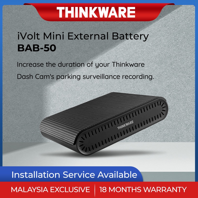 Thinkware iVOLT BAB-50 External Battery Pack for Dash Cam Parking ...