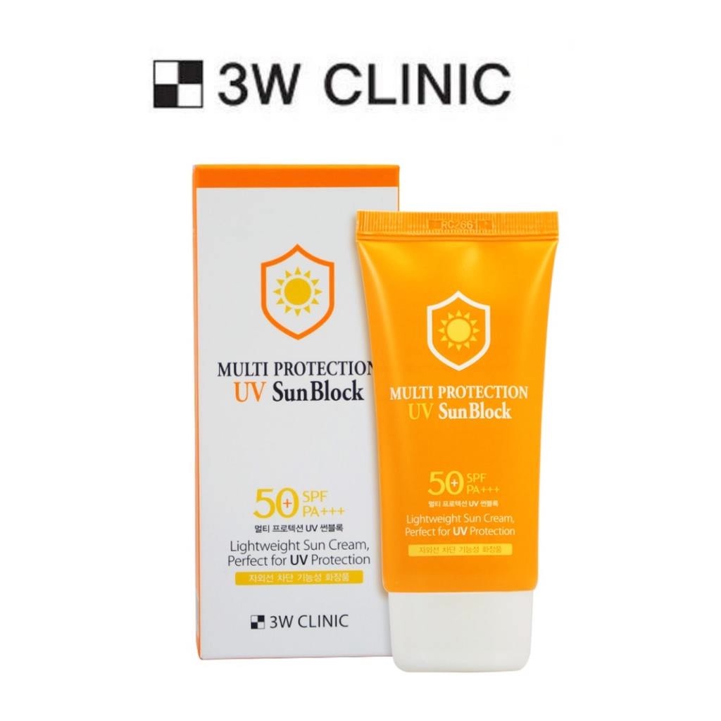 3W Clinic Intensive UV Sun Block Cream / Collagen Sunscreen / Natural ...