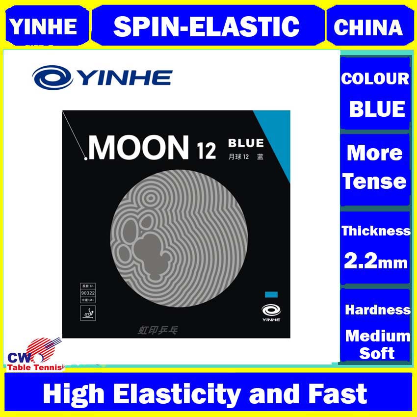 YINHE Moon 12 BLUE Table Tennis Rubber Galaxy Pips-In Original YINHE ...