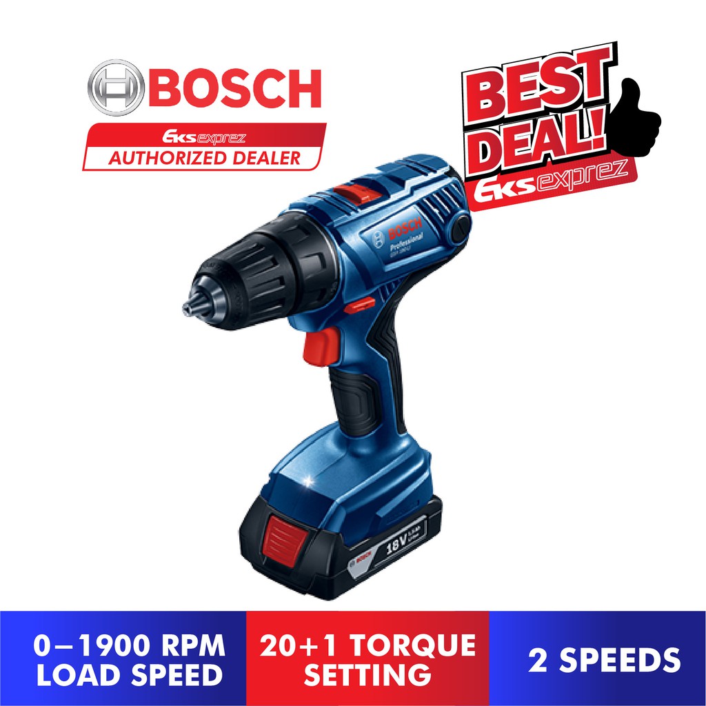 BOSCH GSR 180-LI Professional Cordless Drill/Driver (18V) 0 601 9F8 1L0 ...