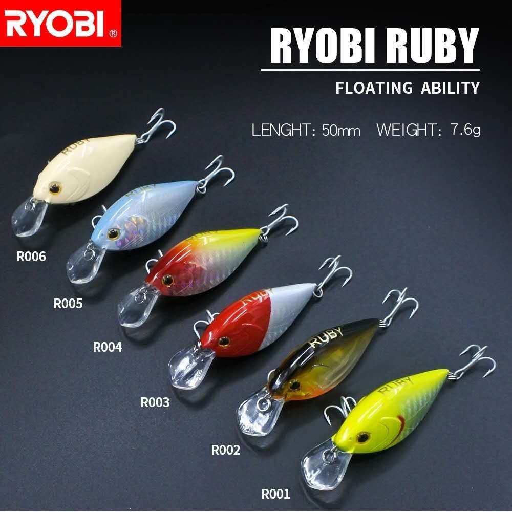 Ryobi 3D Ruby Hard Body Plastic 50mm/7.6g Strong Surface Action Fishing ...