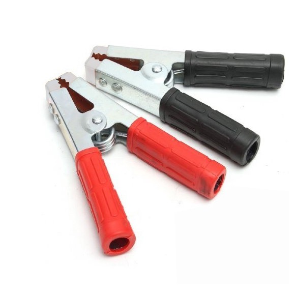 2pcs Car Battery Clip Earth Clamp Crocodile Alligator Clips Black Red ...