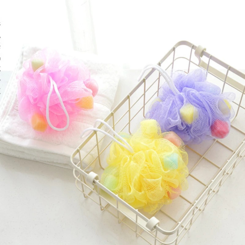 Large Bath Sponge Bath Ball Foaming Net / Body Exfoliating Shower Puffs ...