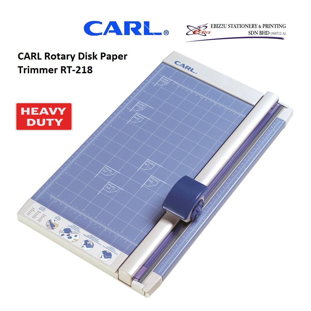 Carl Heavy Duty Rotary Trimmer RT-218 A3 10 Sheets (Paper Cutter, Paper ...