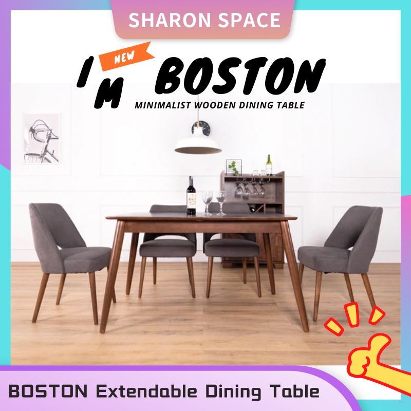 [SALES] BOSTON Extendable Dining Table / Wooden Dining Table / Solid ...