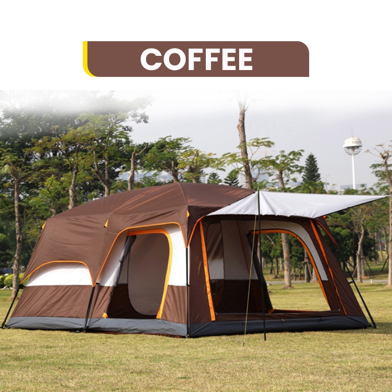 JDEX Khemah Unta Camel Family Tent Khemah Camping Waterproof 12 person ...