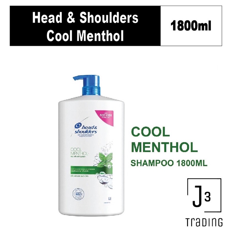 Head and Shoulders Shampoo Cool menthol 1800ml (Cool Menthol) EXP : 06/ ...
