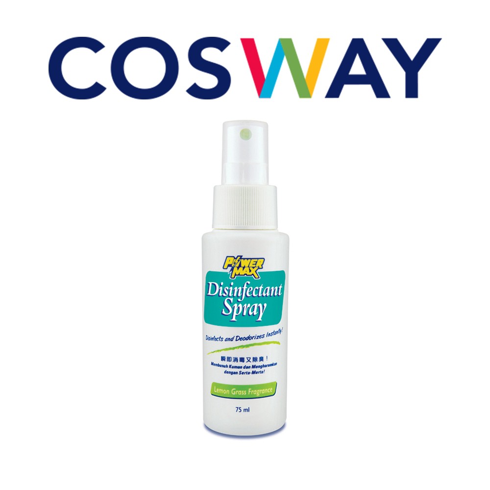PowerMax Disinfectant Spray 75ml (Cosway) 瞬即消毒又除臭 Nyah Kuman dan Bau ...