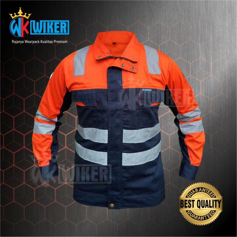 Orange Navy Safety Wearpack - Cool Werpack Semi Jacket - Elegant ...
