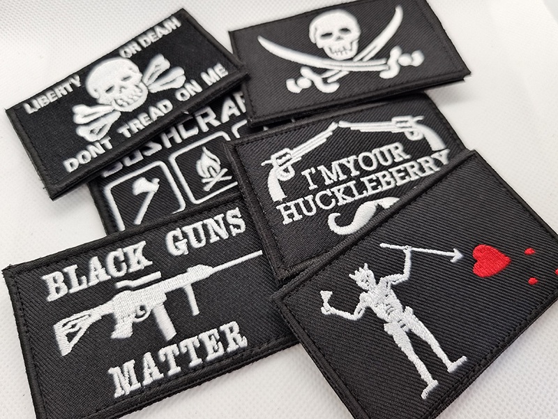 Embroidery Skull Patch Velcro Badge Clothing Accessories Beard God ...