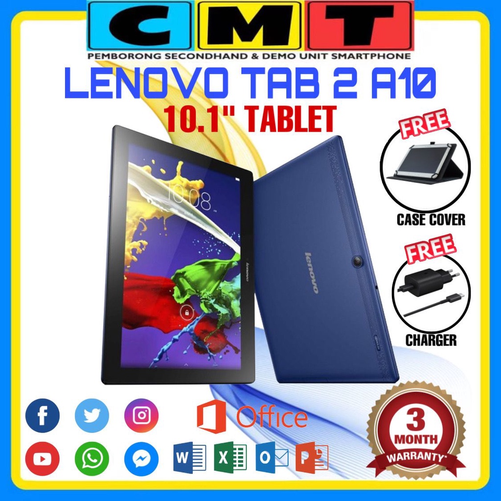 [READY STOCK] Lenovo Tab 2 A10 10.1Inch 3+32GB PDPR Online Class ...