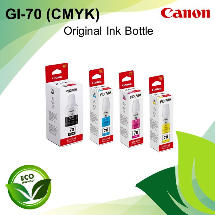 Canon GI-70 Cyan, Magenta, Yellow, Black Original Ink Bottle | Shopee ...