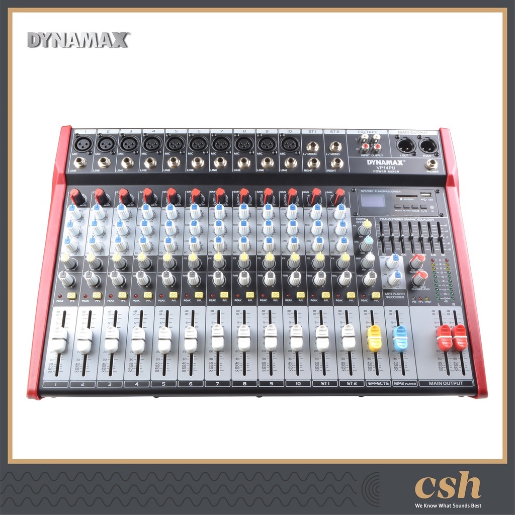 DYNAMAX VP14PU 14-Channel 400W Power Mixer | Shopee Malaysia