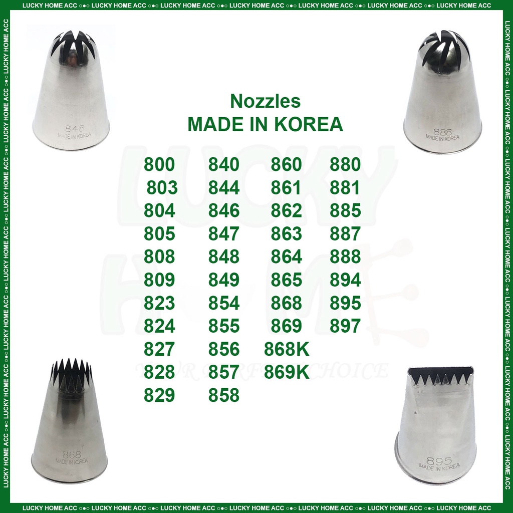 Ready Stock!!! Korea Nozzle Tips Pastry Icing Tips Various Type 800 ...