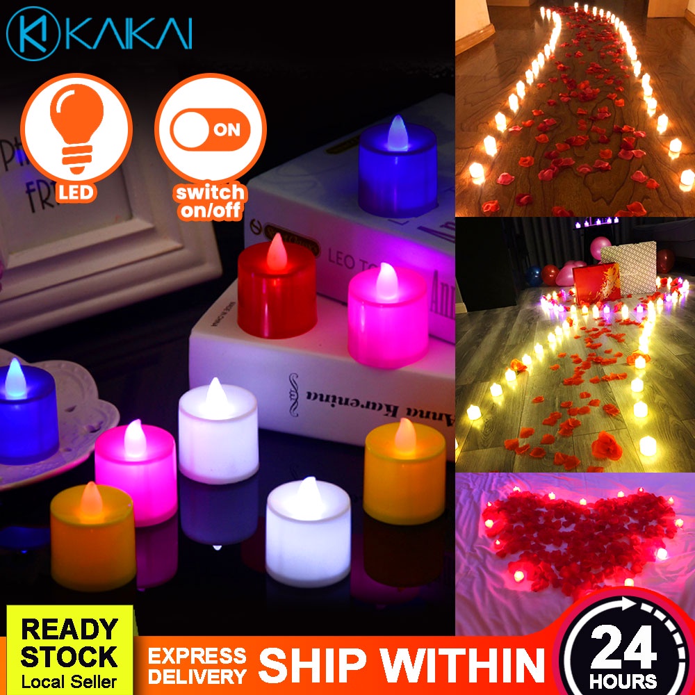 🔥PROMO🔥 LED Candle Mini Multicolor Lamp Lilin Lampu Flameless Tea Light ...