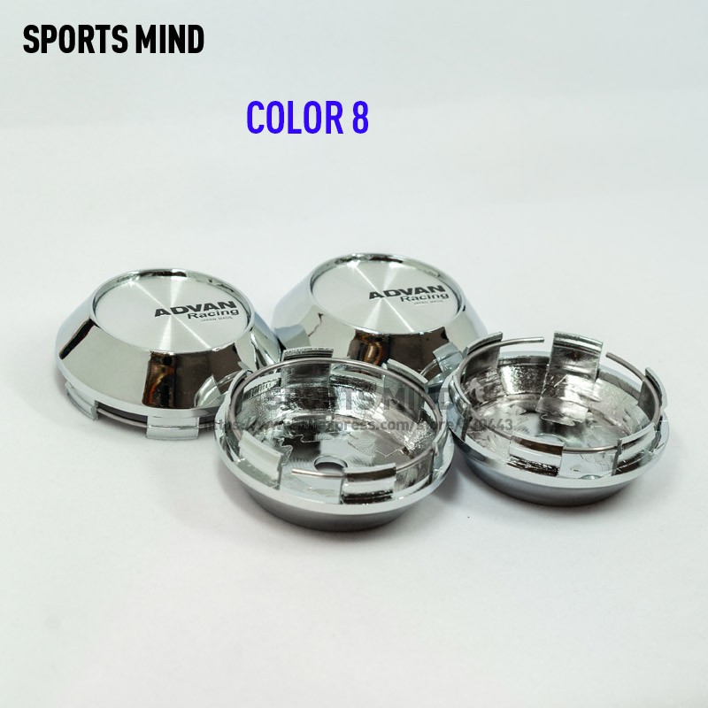 4PCS/lot 68/64MM 8 COLORS Car Wheel Center Hub Caps for ADVAN Racing ...