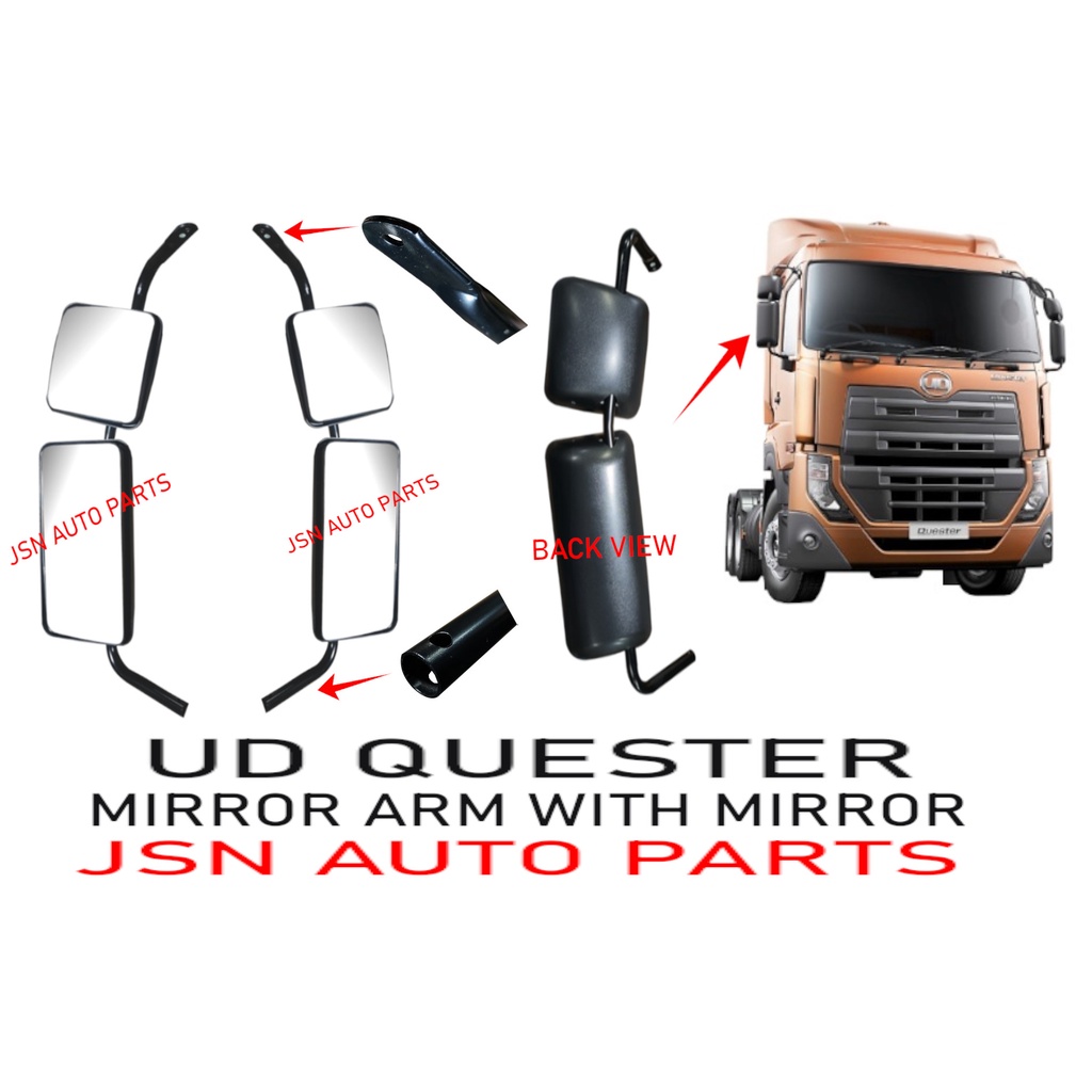 SIDE MIRROR ARM WITH MIRROR UD QUESTER | Shopee Malaysia