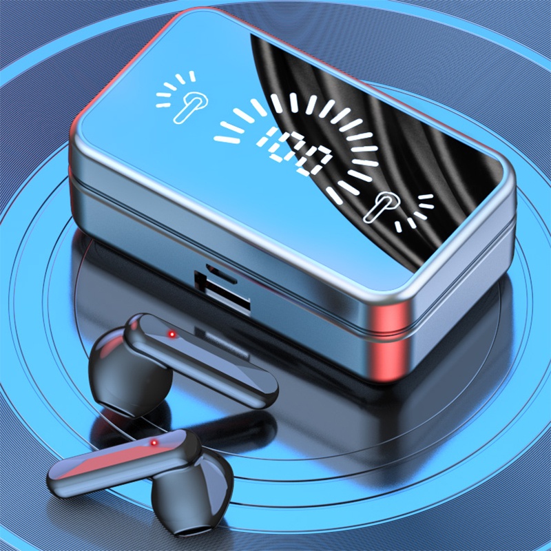 TWS S20 Mirror LED Display Bluetooth Earphone 5.3 With HD Mic Wireless ...