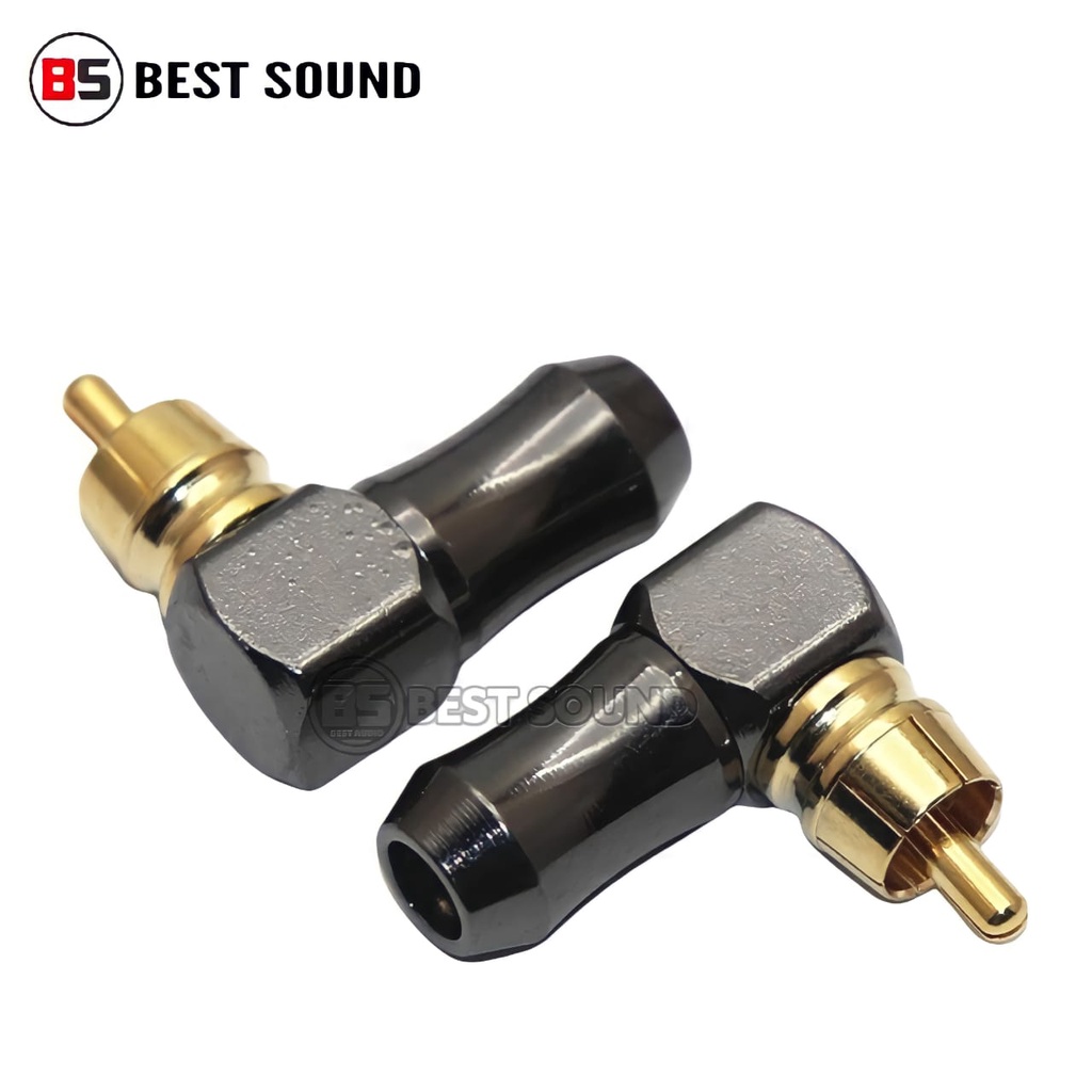 Gold Plated RCA Male Plug for Audio Vedio Wire Right Angle L-shaped RCA Adapter Audio | Shopee ...