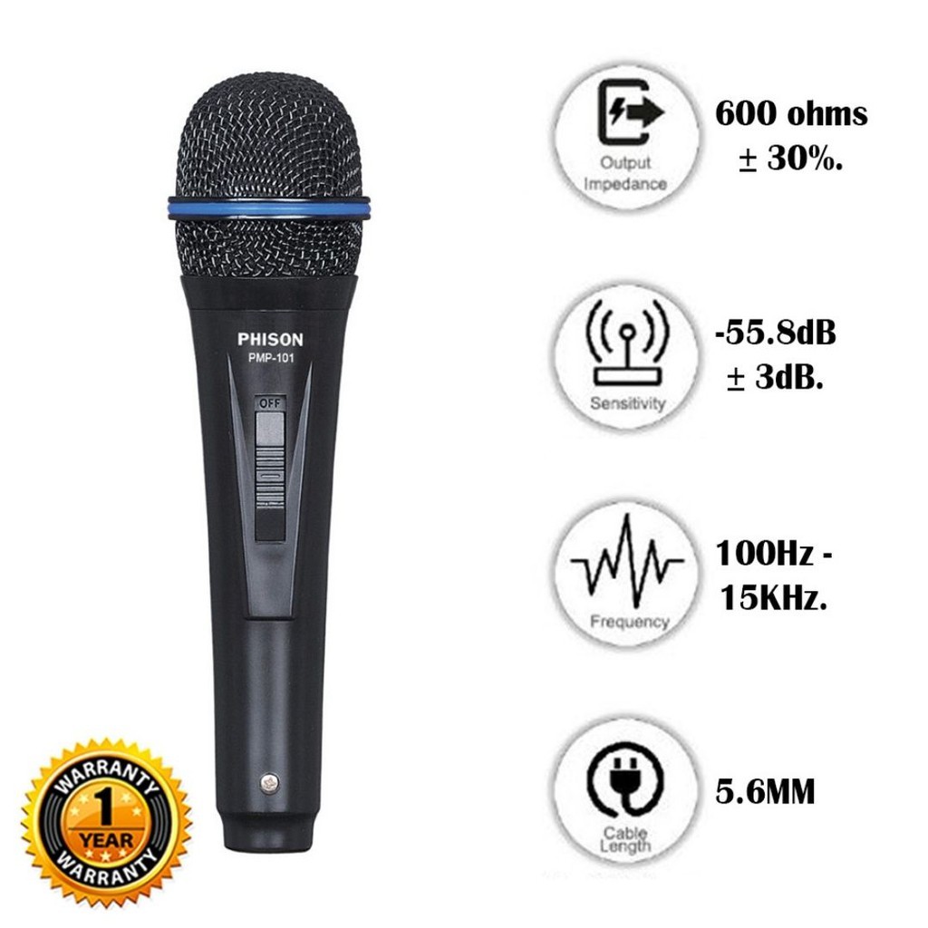 Phison Professional Dynamic Microphone Mic (PMP-101) / Mikrofon Phison ...