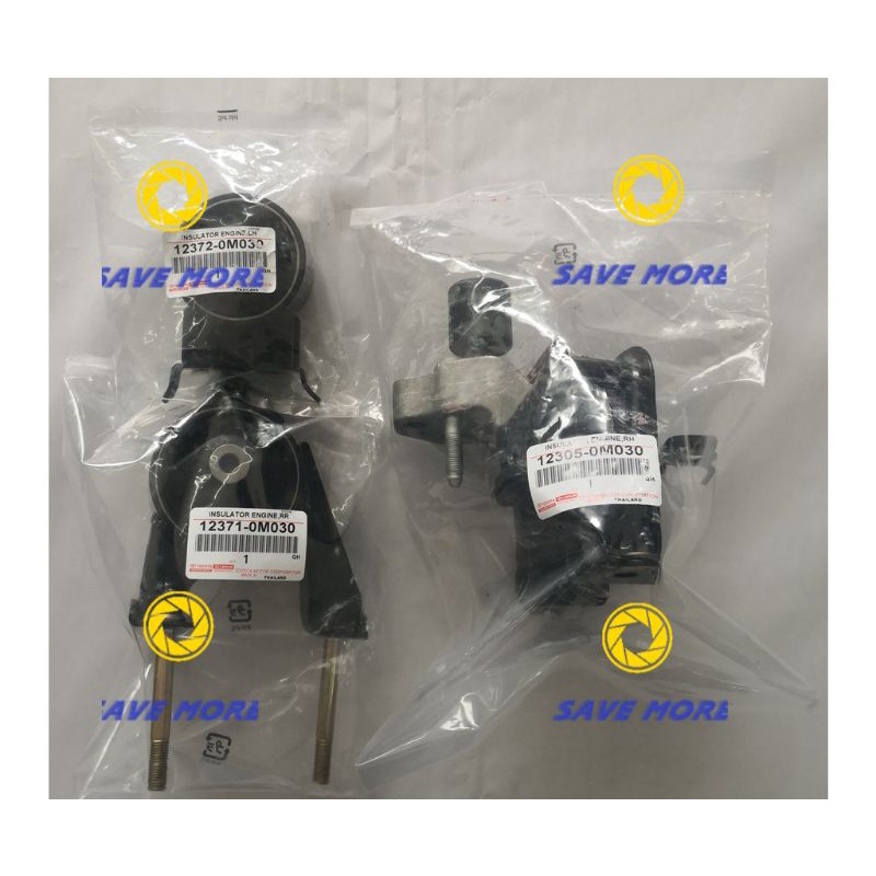 TOYOTA VIOS NCP42 1.5 2003-2007 ENGINE MOUNTING SET (Toyota Thailand ...