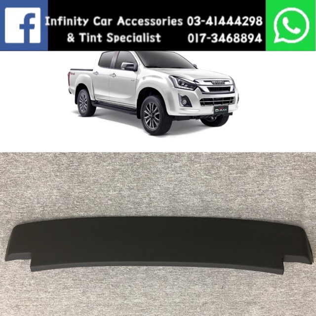 Isuzu D-max Dmax 2013-2020 Top spoiler Matt Black | Shopee Malaysia