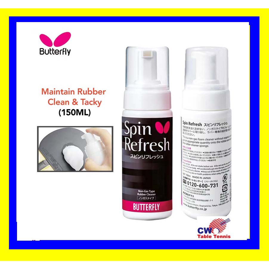 Butterfly Cleaning Foam 150ML Spin Refresh • Professional • Table ...