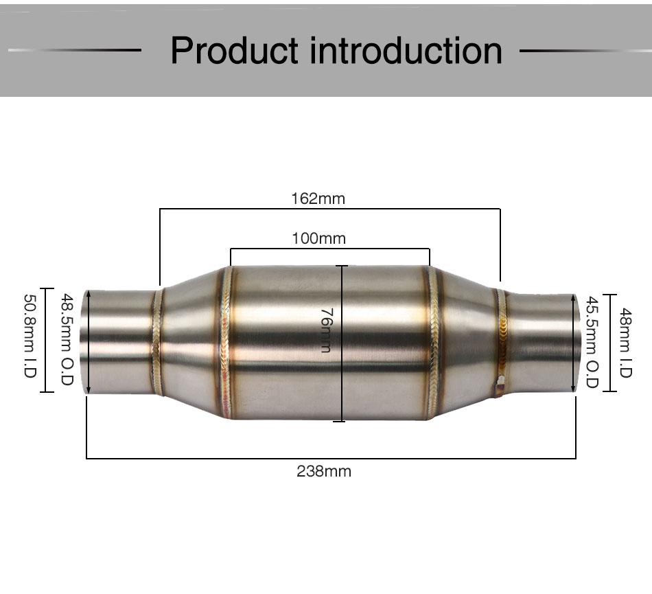 Motorcycle universal exhaust pipe back pressure pack modified expansion ...