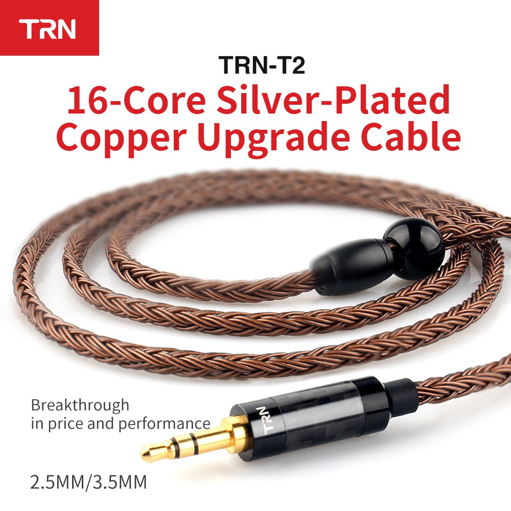 TRN T2 16 Core Silver Plated HiFi Upgrade Cable Balanced 2.5mm Plug MMCX/2Pin Connector | Shopee ...