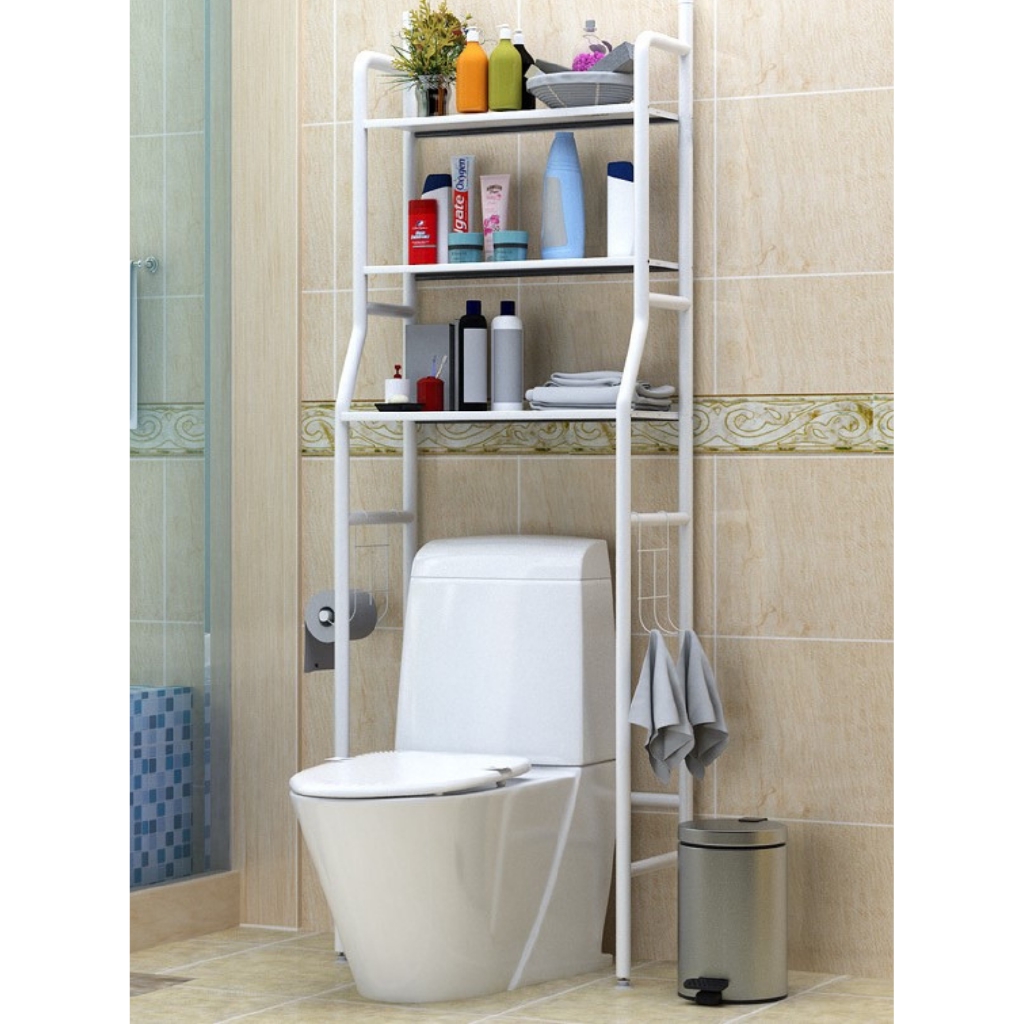 Toilet Rack 3 Tier Bathroom Storage Rack Toilet Organizer Rak Toilet ...