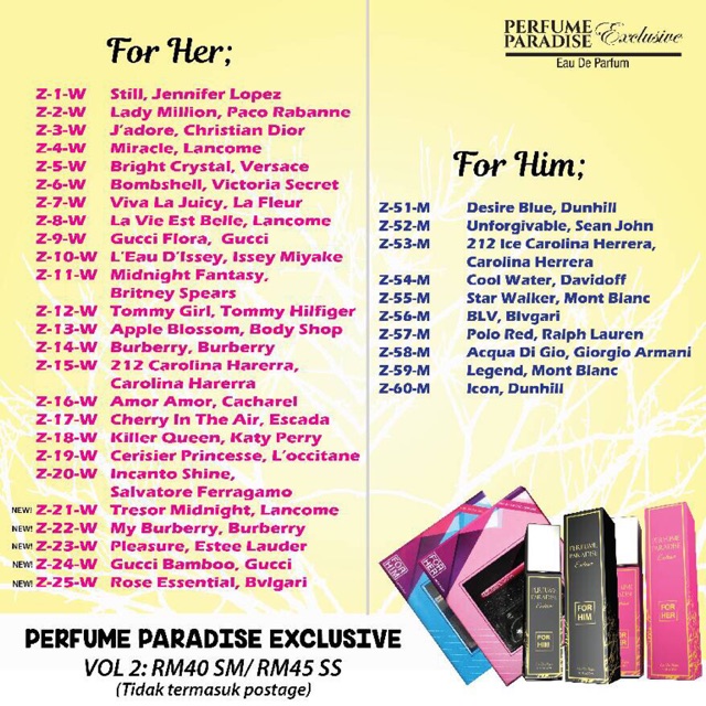 Perfume Paradise fav Mua bellaz | Shopee Malaysia