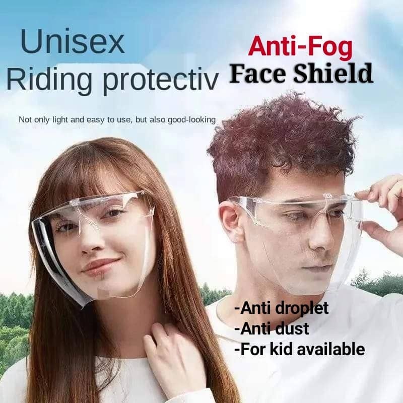 Transparent Face Shield Protective Mask with glasses cover Cooking ...