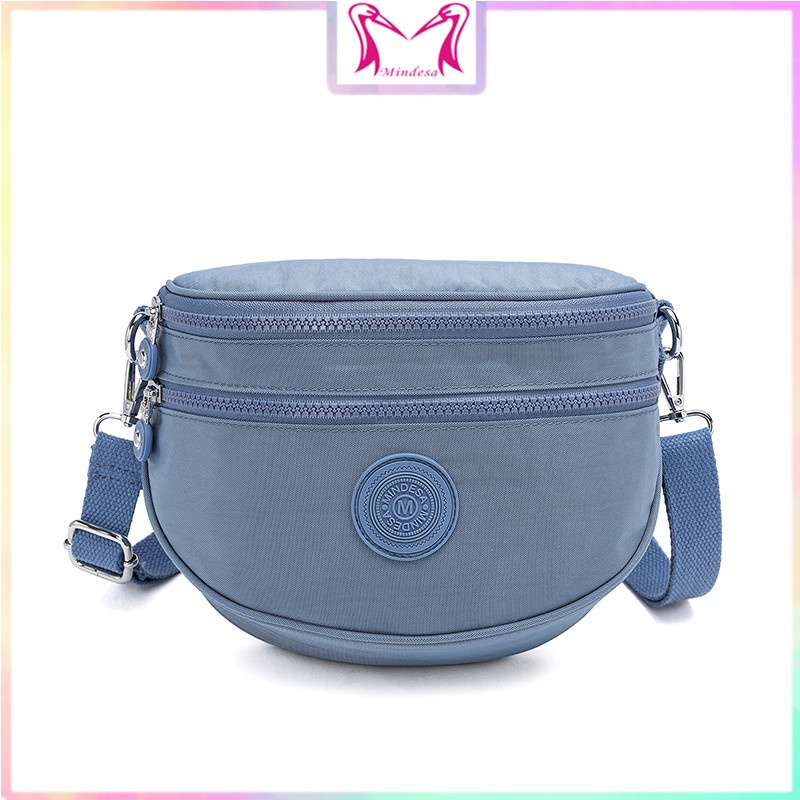 Mindesa Women's Zippered Flap Storage Crossbody Bag Double Zip Large ...