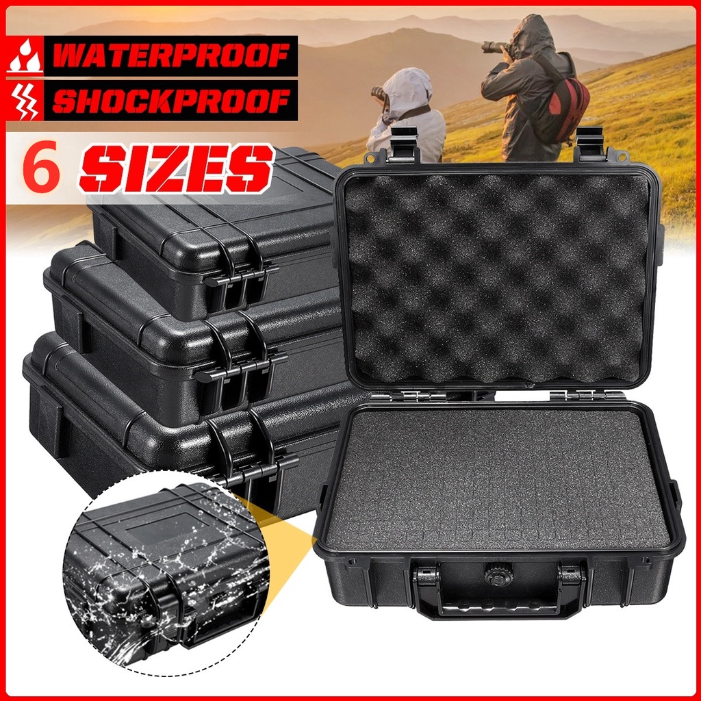 Waterproof ABS Hard Case with Foam Impact Resistant Camera Jewelry ...