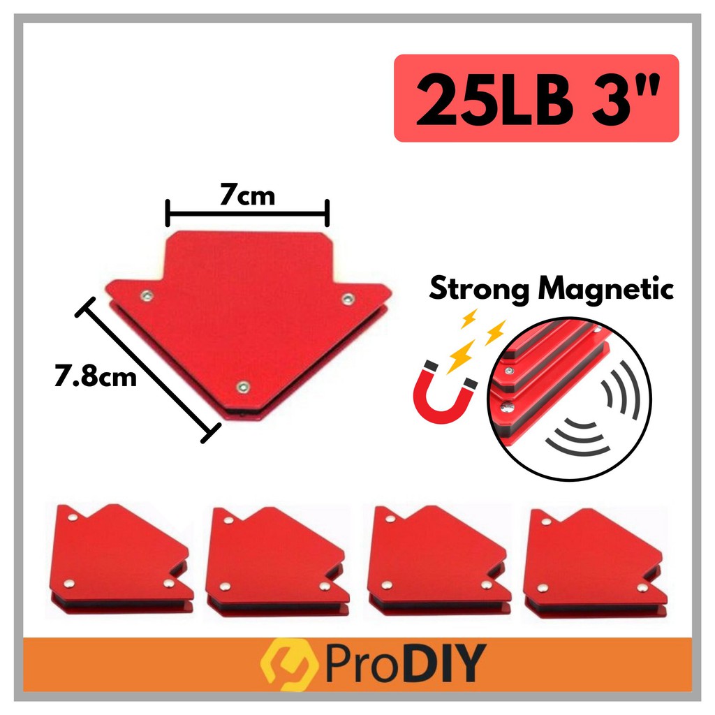 25LB 3" Powerful Magnetic Welding Angle Holder Corner Arrow Support 1 ...