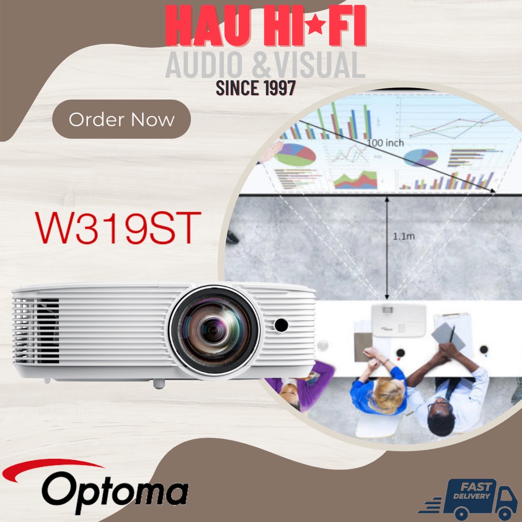 Optoma W319ST WXGA Short Throw Projector | Shopee Malaysia