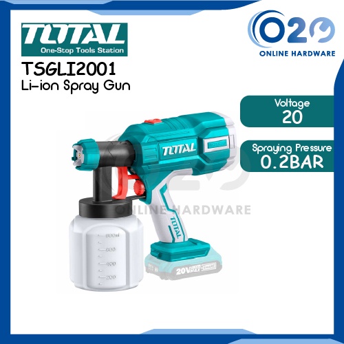 💥 Total Spray Gun Cordless TSGLI2001 Paint Spray Gun Penyembur Cat ...