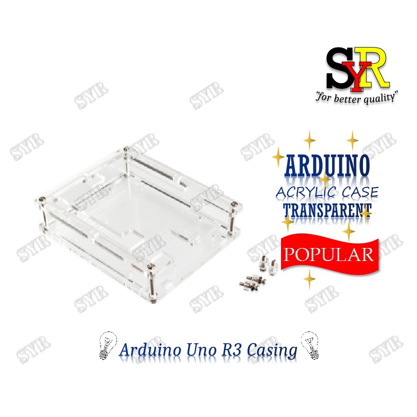 Case Arduino Uno R3 Acrylic Transparent Casing mdl (PR2B) | Shopee Malaysia