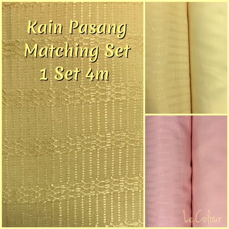 Baju Pasang Matching Set / 2m Kain textured+2m Kain plain | Shopee Malaysia