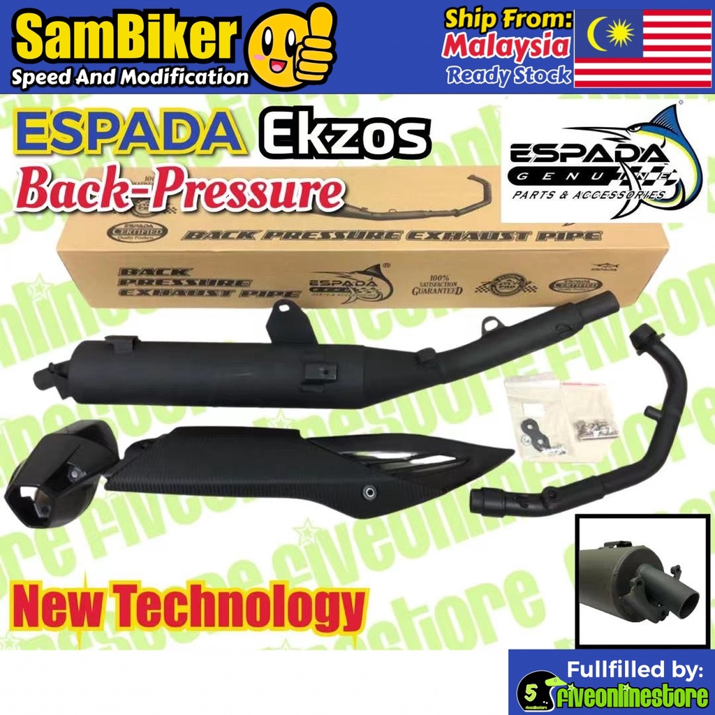 ESPADA Back Pressure 28MM Racing Exhaust Pipe Y15ZR Y15 RS150 RSX150 LC135 Cutting Standard ...