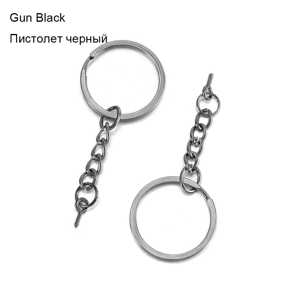 St.kunkka 10Pcs/pack Colored Metal Key Ring Key Chain for Diy Keychain ...