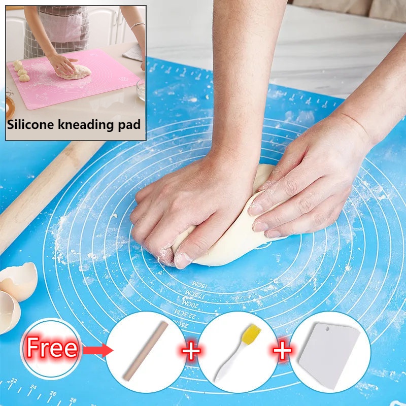4 piece set Silicone Non-stick kneading pad Baking Anti-slip Matter ...