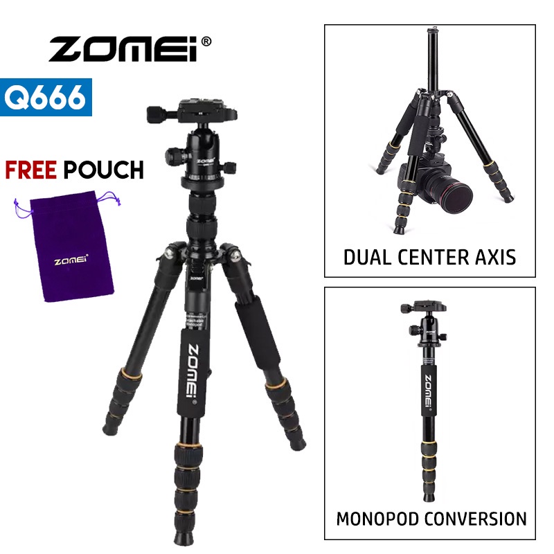 Zomei Q111 Professional Travel Portable Aluminum Tripod With Original ...