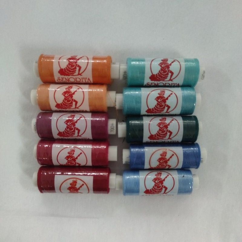 Benang jahit polyester 250meters 1pcs/benang senorita/benang kecil ...