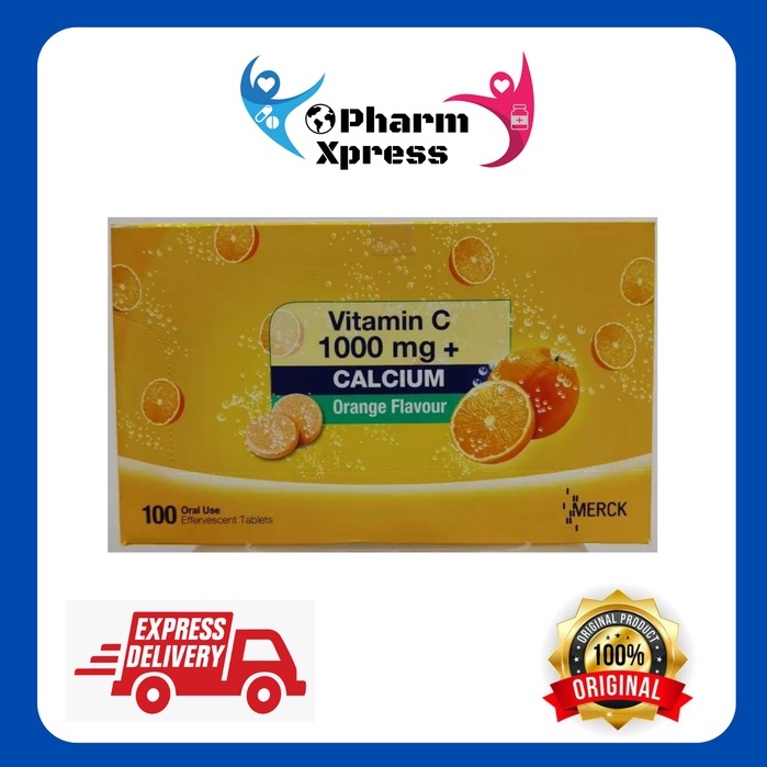 Cebion Effervescent Vitamin C 1000mg + Calcium (Orange) 10s x10 (exp:01 ...