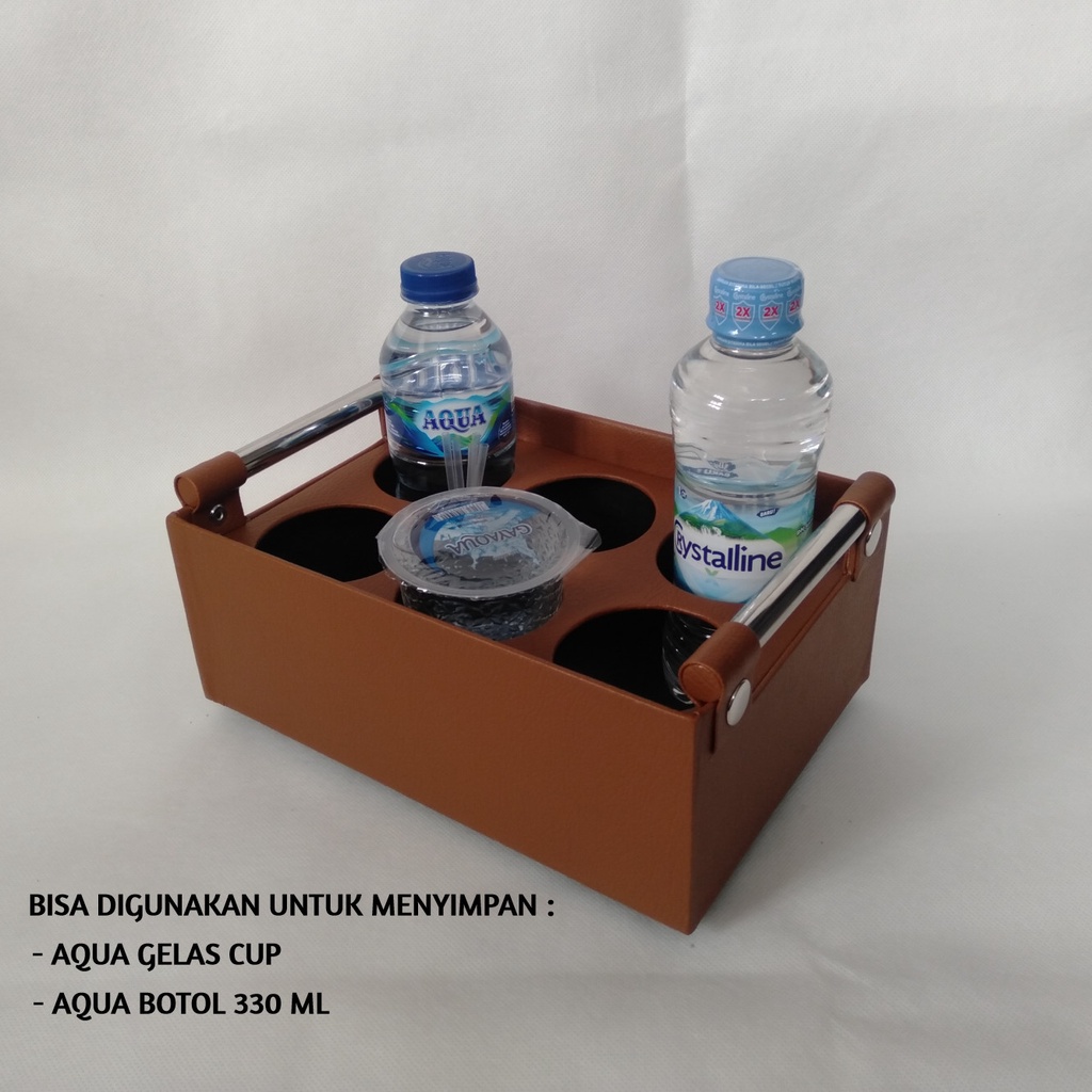 Aqua Glass Holder Contains 6 Cups Mineral Water Basket Box Model ...