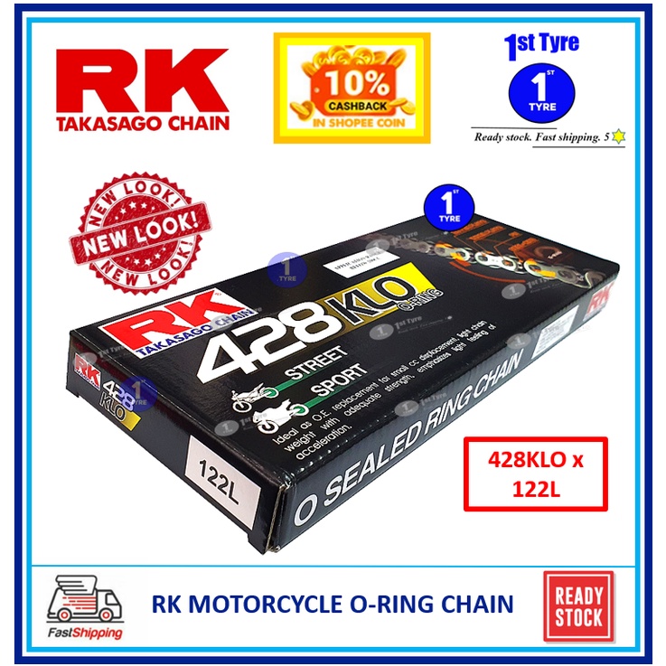 RANTAI RK O-RING CHAIN 428KLO X 122L (428KLO) | Shopee Malaysia